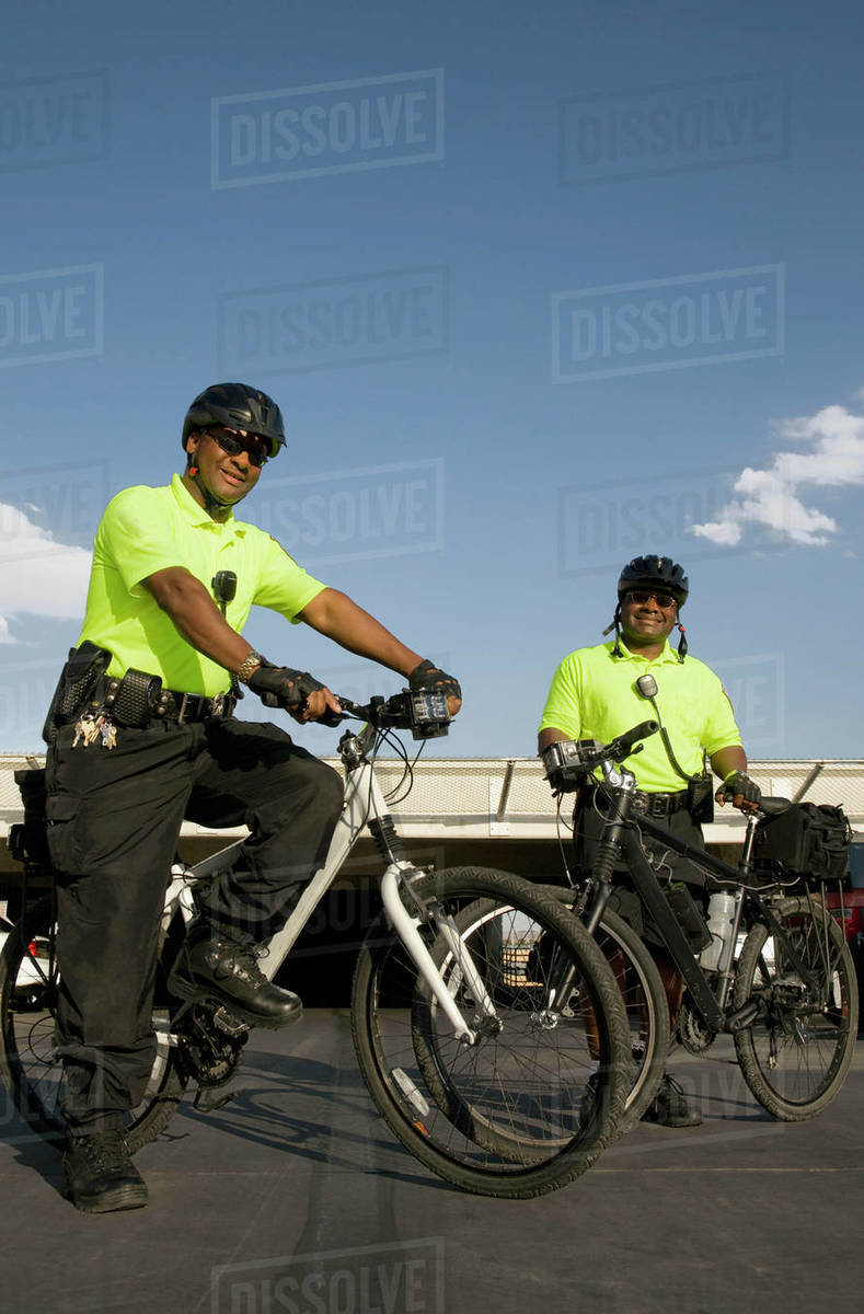 African police officers on bicycles - Royalty-free Stock Photo | Dissolve