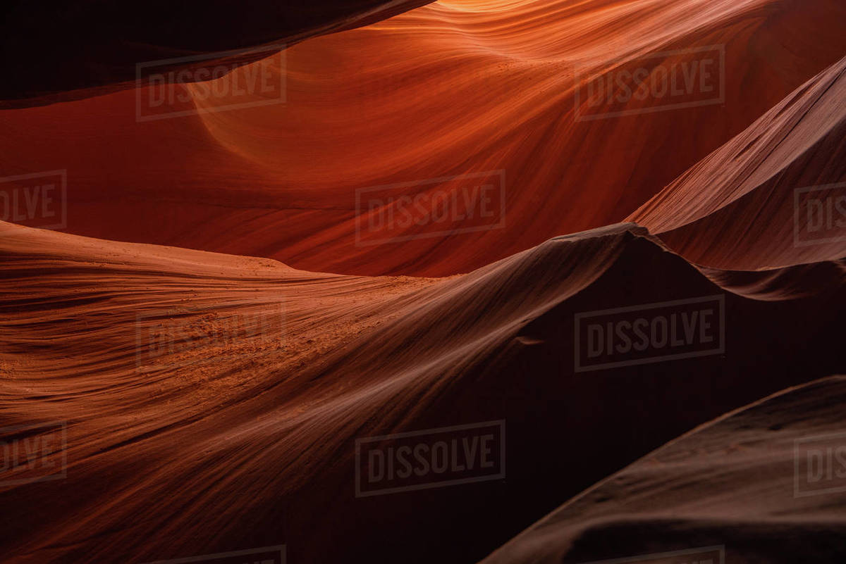 Antelope canyon light on the rocks - Stock Photo - Dissolve