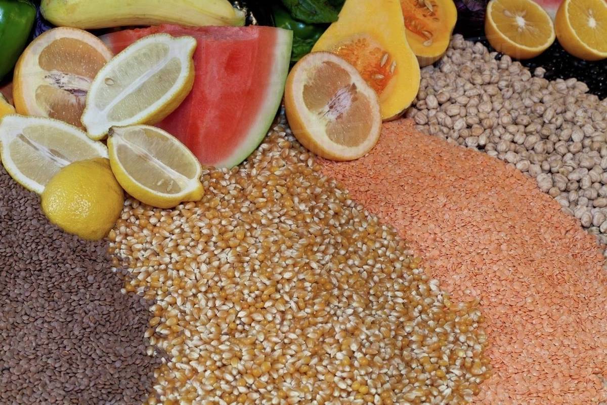 Display of Fruit and Grains - Royalty-free Stock Photo | Dissolve