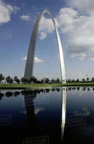 Panoramic view of the Gateway Arch, St. Louis, Missouri, USA - Royalty ...