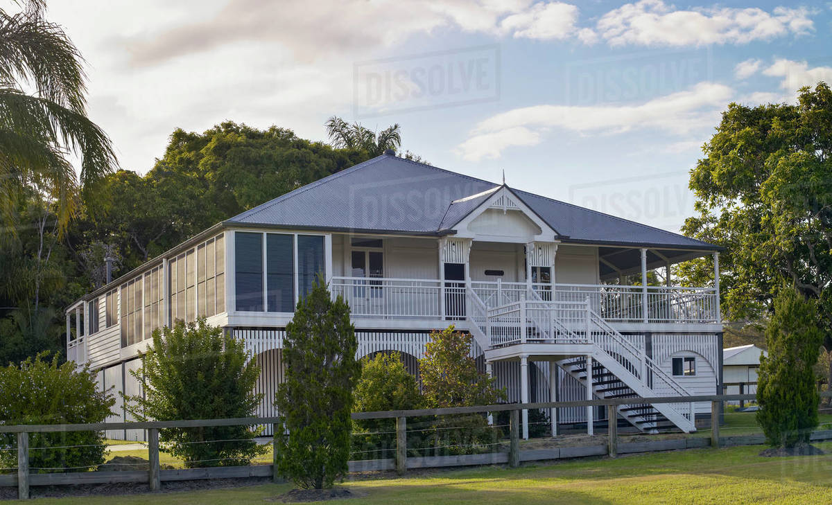 Old queenslander home in rural setting - Royalty-free Stock Photo ...