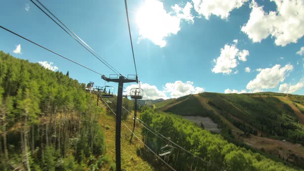 Ski Lift Ride Time Lapse Ski lift ride time lapse up mountain in the ...