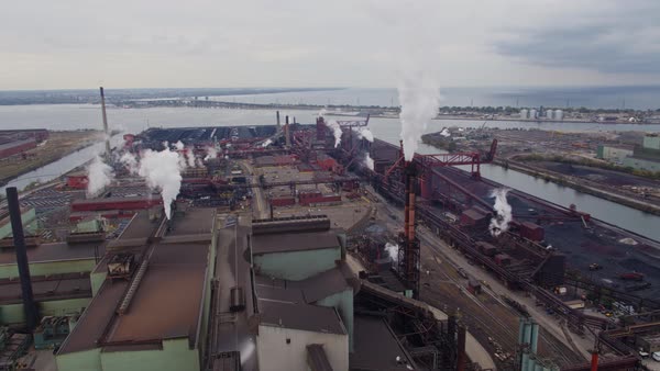 Hamilton Industrial Sector Ontario Aerial - Hamilton cityscape ...