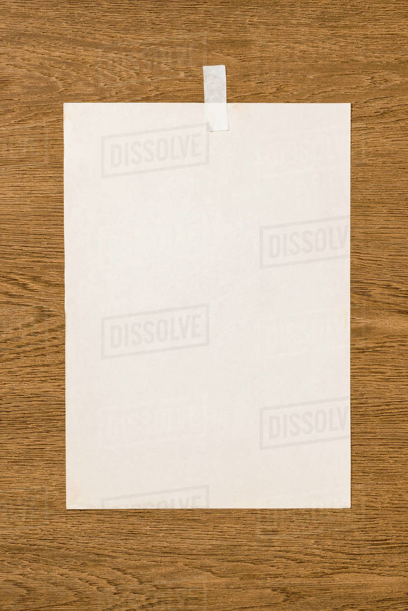 Top view of blank white paper on wooden table - Royalty-free Stock ...