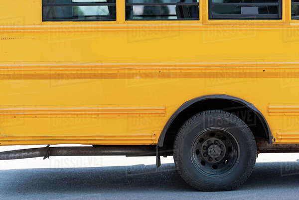 side view of traditional yellow school bus - Royalty-free Stock Photo ...