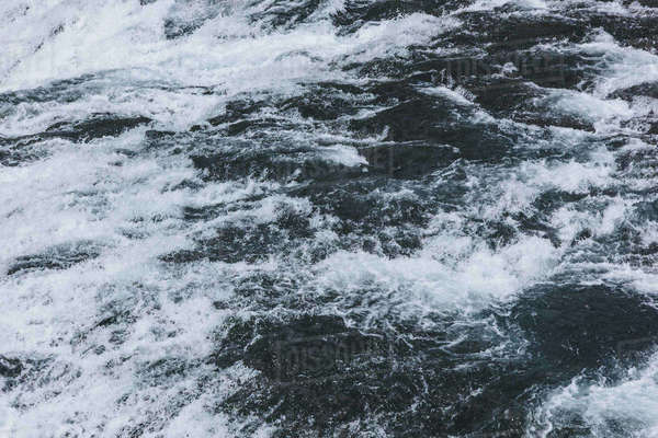 Full frame image of beautiful wavy river in iceland - Royalty-free ...