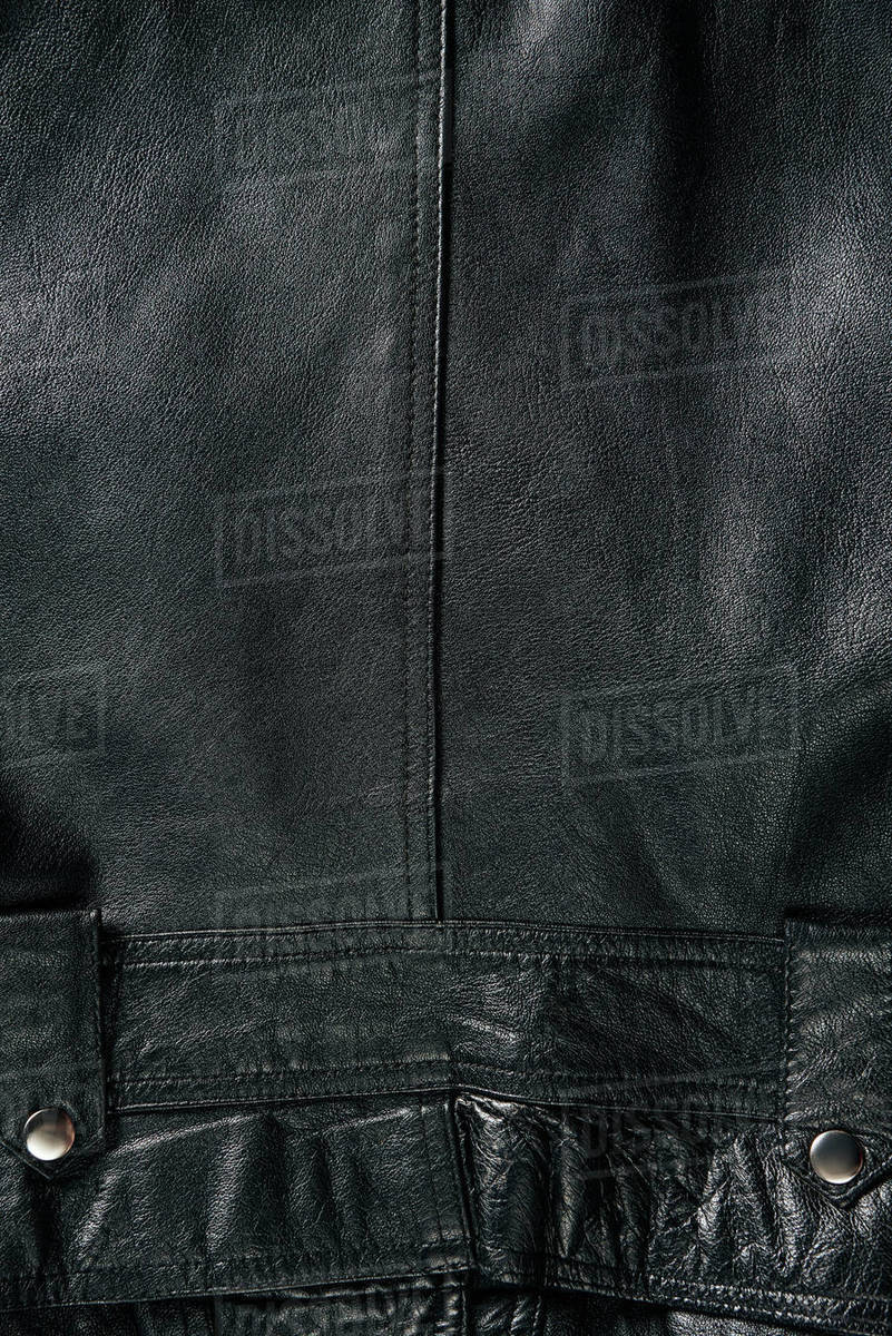 Full frame of black leather jacket as background - Royalty-free Stock ...