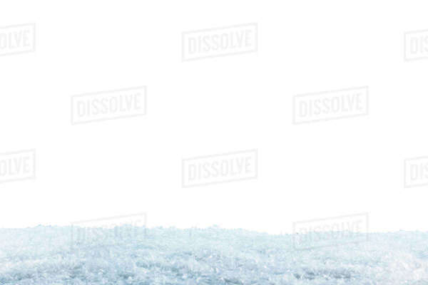 Light blue snow on white, winter background - Stock Photo - Dissolve