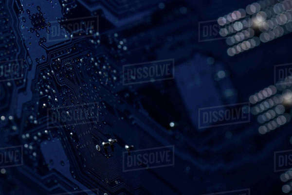 selective focus of computer motherboard elements - Royalty-free Stock ...
