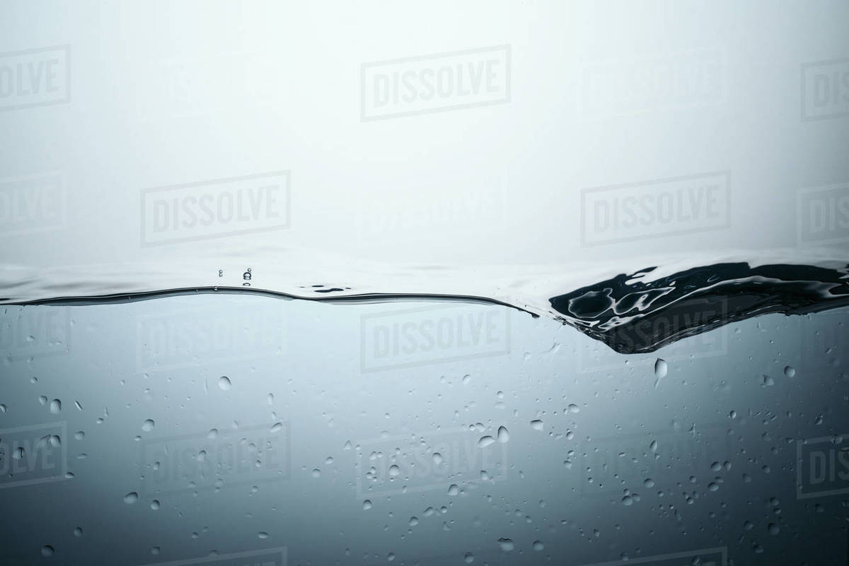 Minimalistic background with flowing water, isolated on white - Stock ...