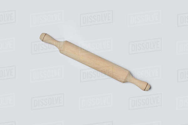 Top view of rolling pin isolated on white - Royalty-free Stock Photo ...