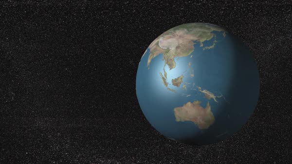 Earth rotates revealing continents and seas. - Stock Video Footage ...