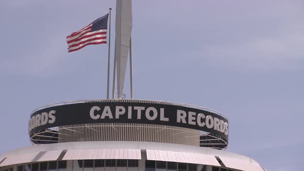 Close up shot of Capitol Records Building in Hollywood, CA. - HD Rights ...