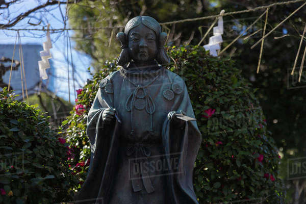 A guardian statue of man at Kameido Tenjin shrine - Royalty-free Stock ...