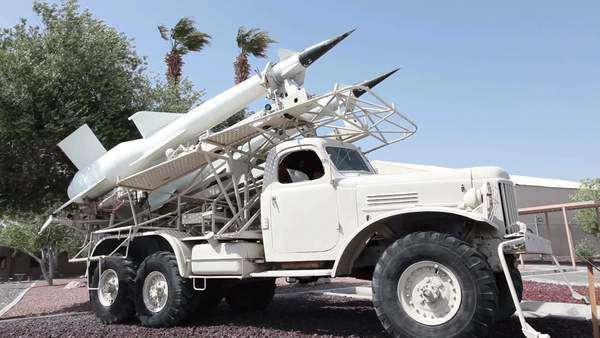 Military Soviet Russian surface to air missile system mounted on truck ...