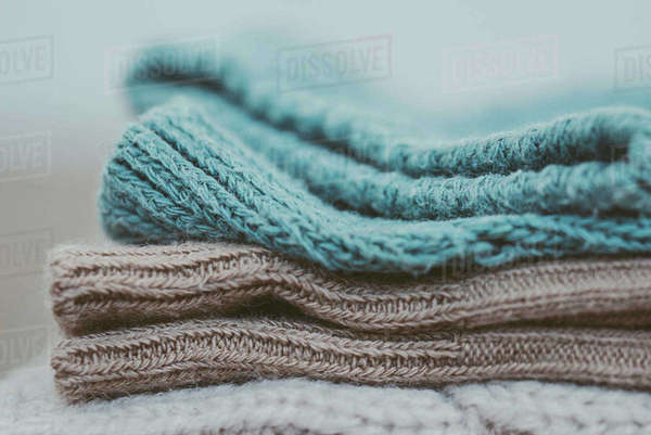Close-Up of a stack of wool socks - Royalty-free Stock Photo | Dissolve
