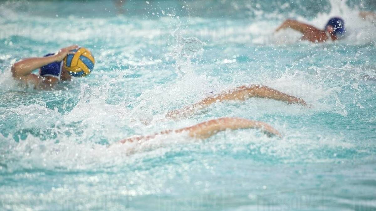 People playing waterpolo in swimming pool - Royalty-free Stock Photo ...