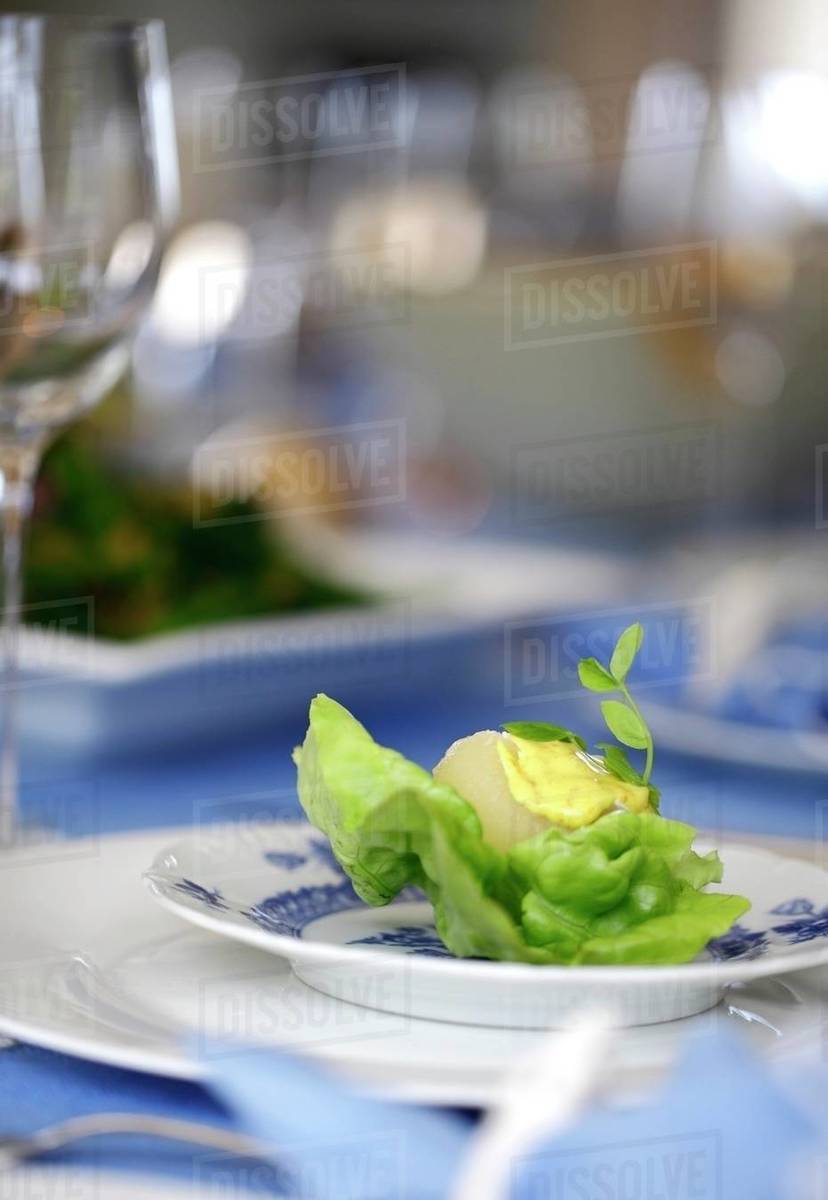 Poach Pear starter - Royalty-free Stock Photo | Dissolve