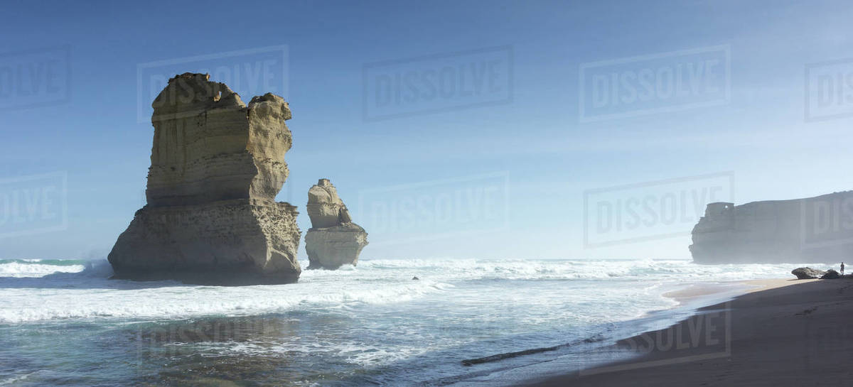 Rock formation in sea, Princetown, Victoria, Australia - Royalty-free ...