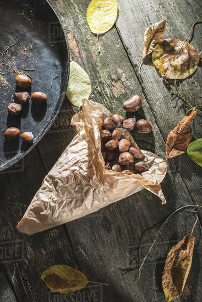Bag of Roasted chestnuts - Royalty-free Stock Photo | Dissolve