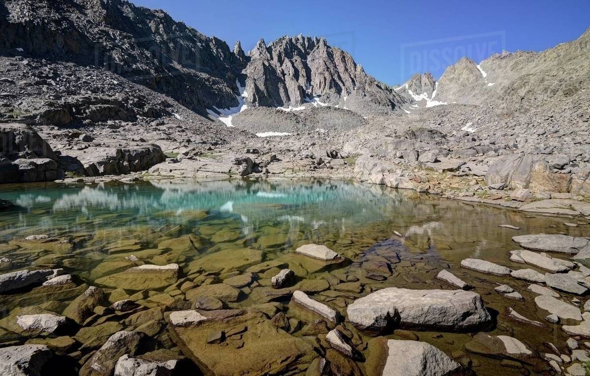 Payne Lake and Gendarme Peak, Inyo National Forest, California, America ...