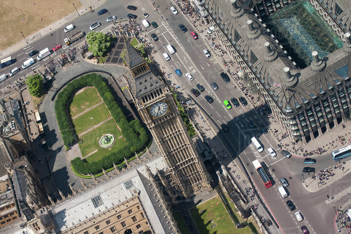 Aerial view of Big Ben - Royalty-free Stock Photo | Dissolve