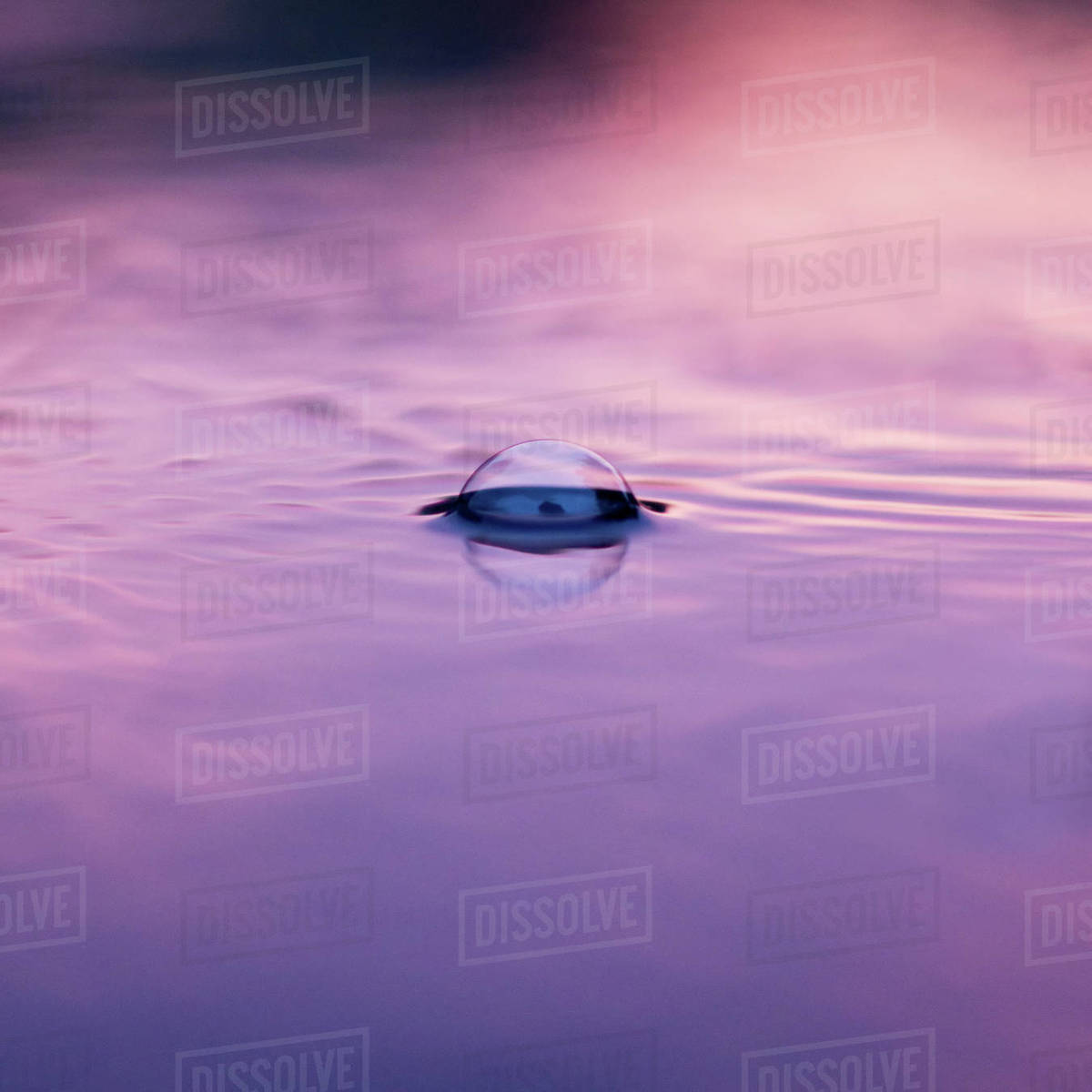 Bubble on water surface of a river at twilight - Royalty-free Stock ...