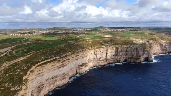 The Island of Gozo - Malta from above - 4K Royalty-free Stock Video ...