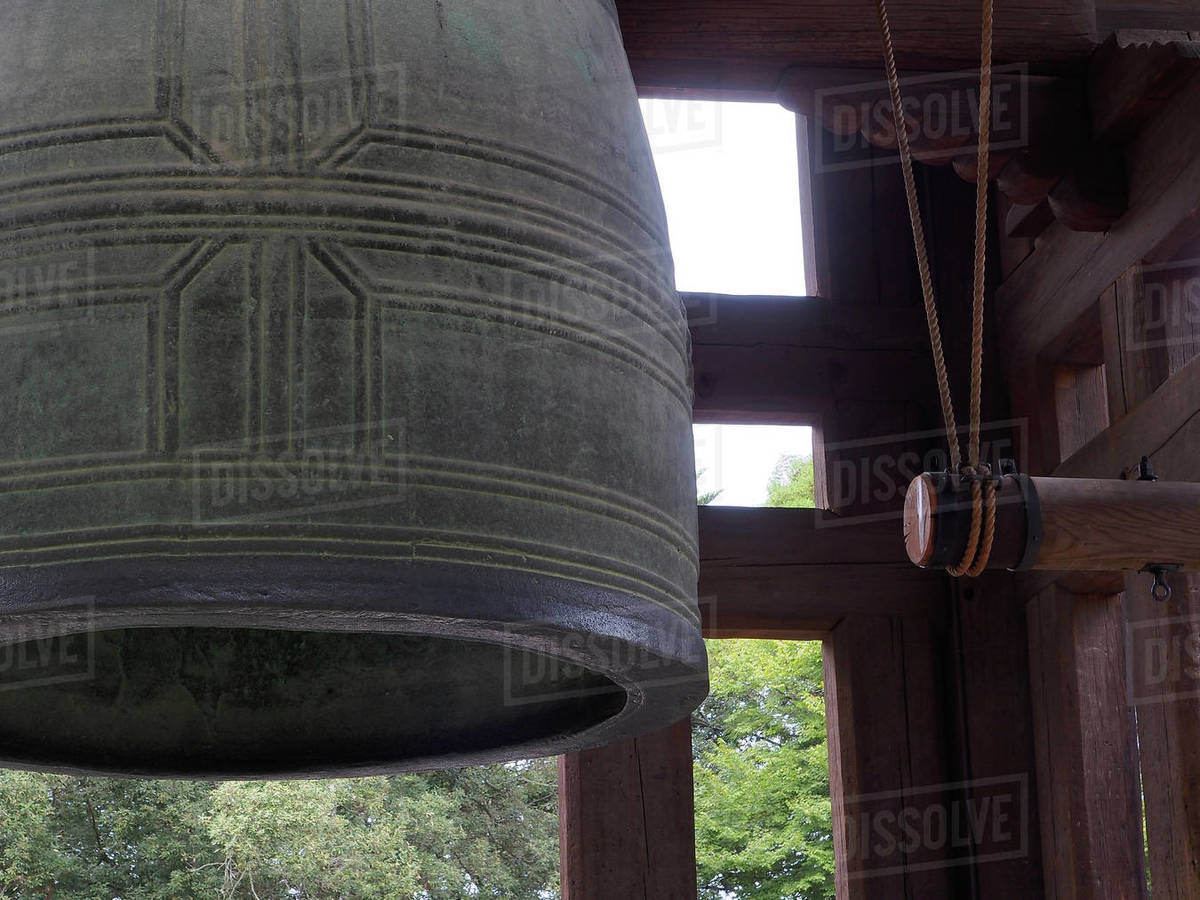 Beautiful temple and bell in park - Royalty-free Stock Photo | Dissolve