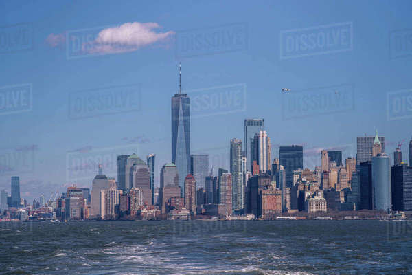 New York cityscape with skyscrapers and modern buildings seen from ...