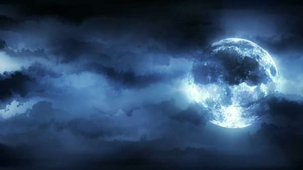 Background with animated clouds and shining moon, seamless loop - HD ...