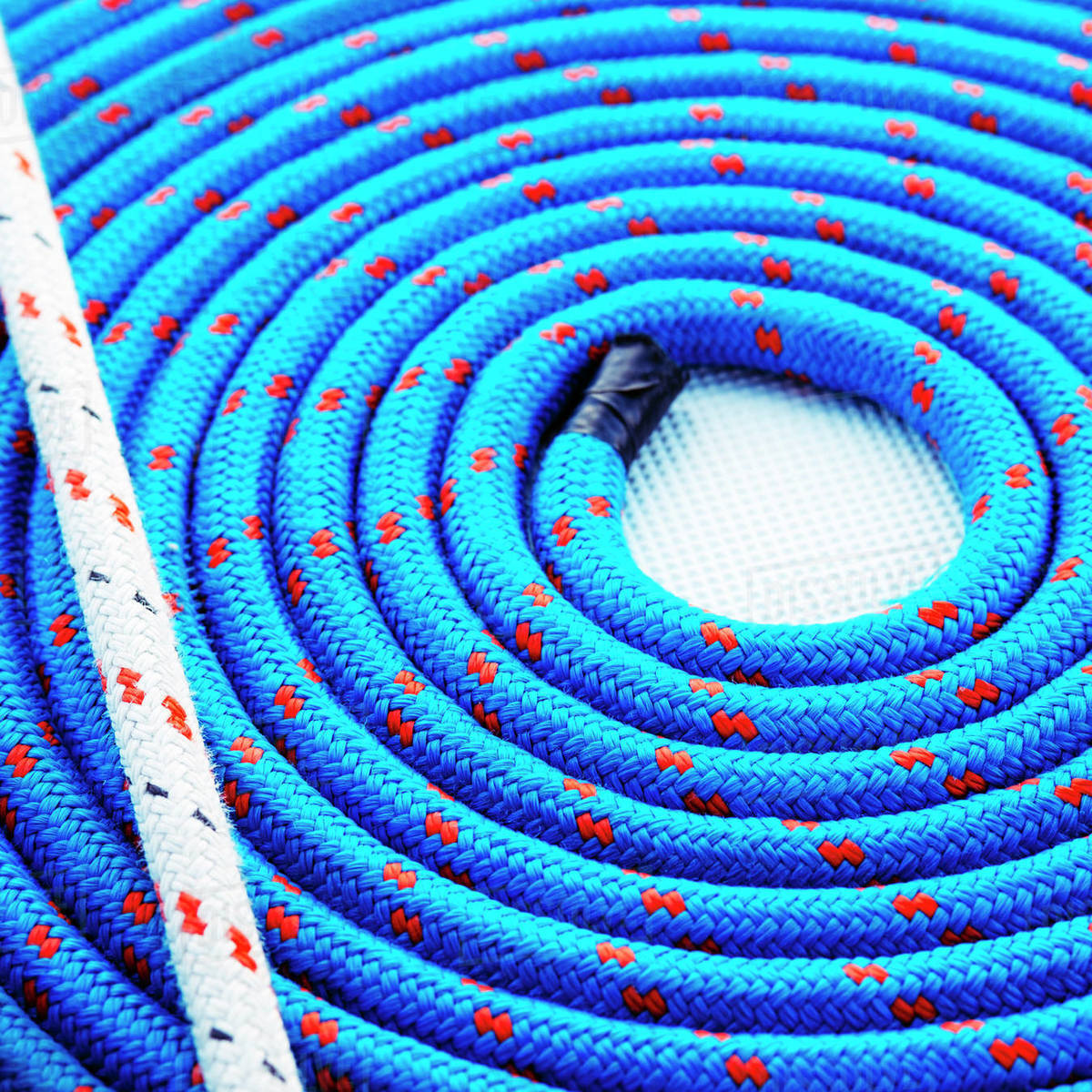 Coiled line on a sailing yacht - Stock Photo - Dissolve