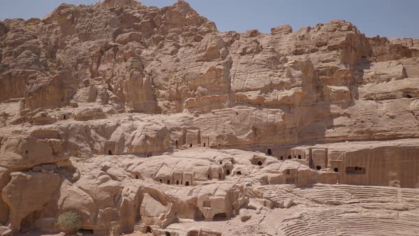 The ancient Petra Theater, a first century AD Nabataean amphitheater ...