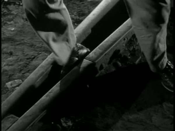 Close-up foot stuck between rails - SD Royalty-free Stock Video Footage ...