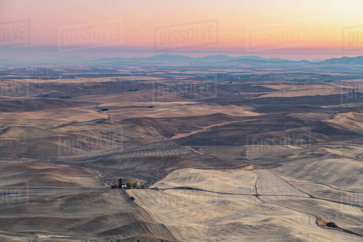 Farmland in the Palouse, Palouse, Washington State, United States of ...