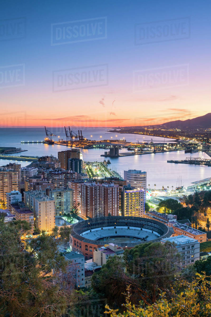 Gibralfaro viewpoint, Malaga, Costa del Sol, Andalusia, Spain, Europe ...