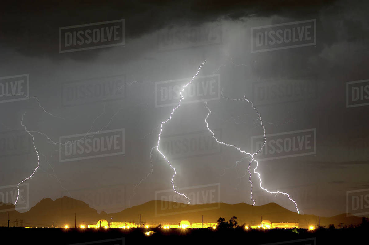 Nuclear Lightning, a lightning storm striking near a nuclear power ...