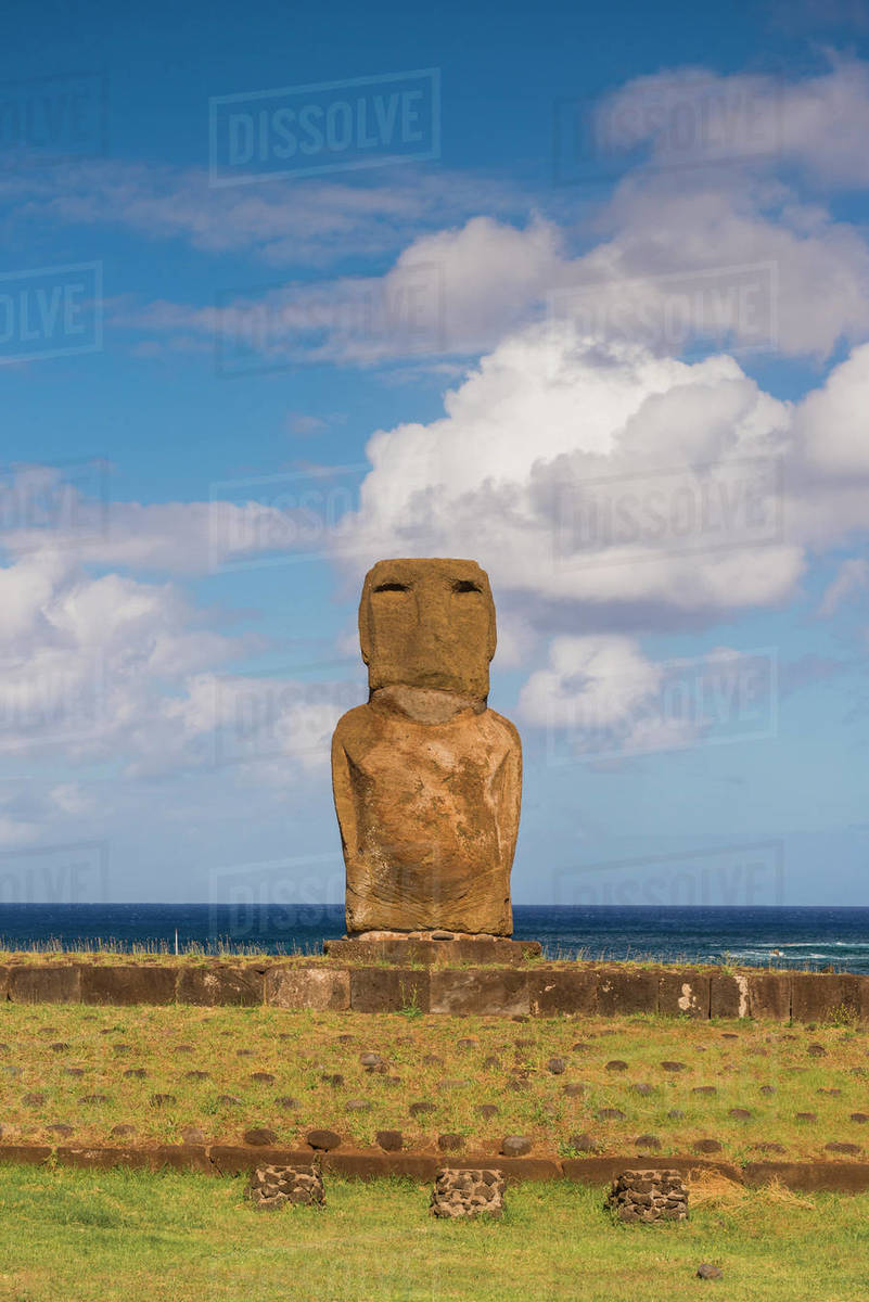 Moai heads of Easter Island, Rapa Nui National Park, UNESCO World ...