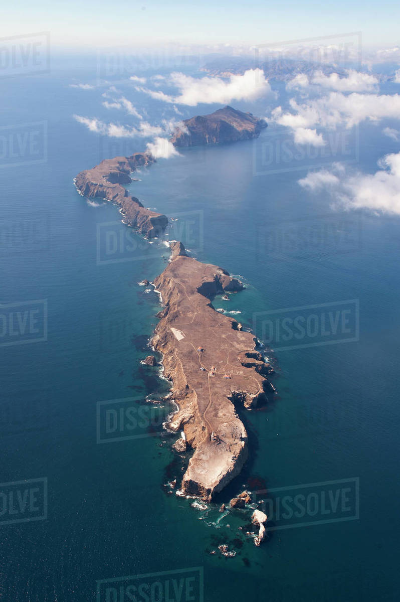 Aerial photo of Anacapa, Channel Islands, California, United States of ...