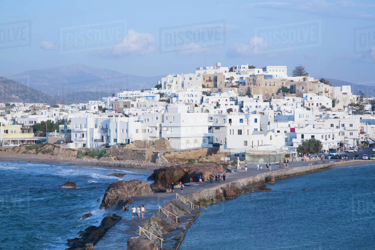 Hora (Old Town) with Causeway to the Temple of Apollo in the foreground ...