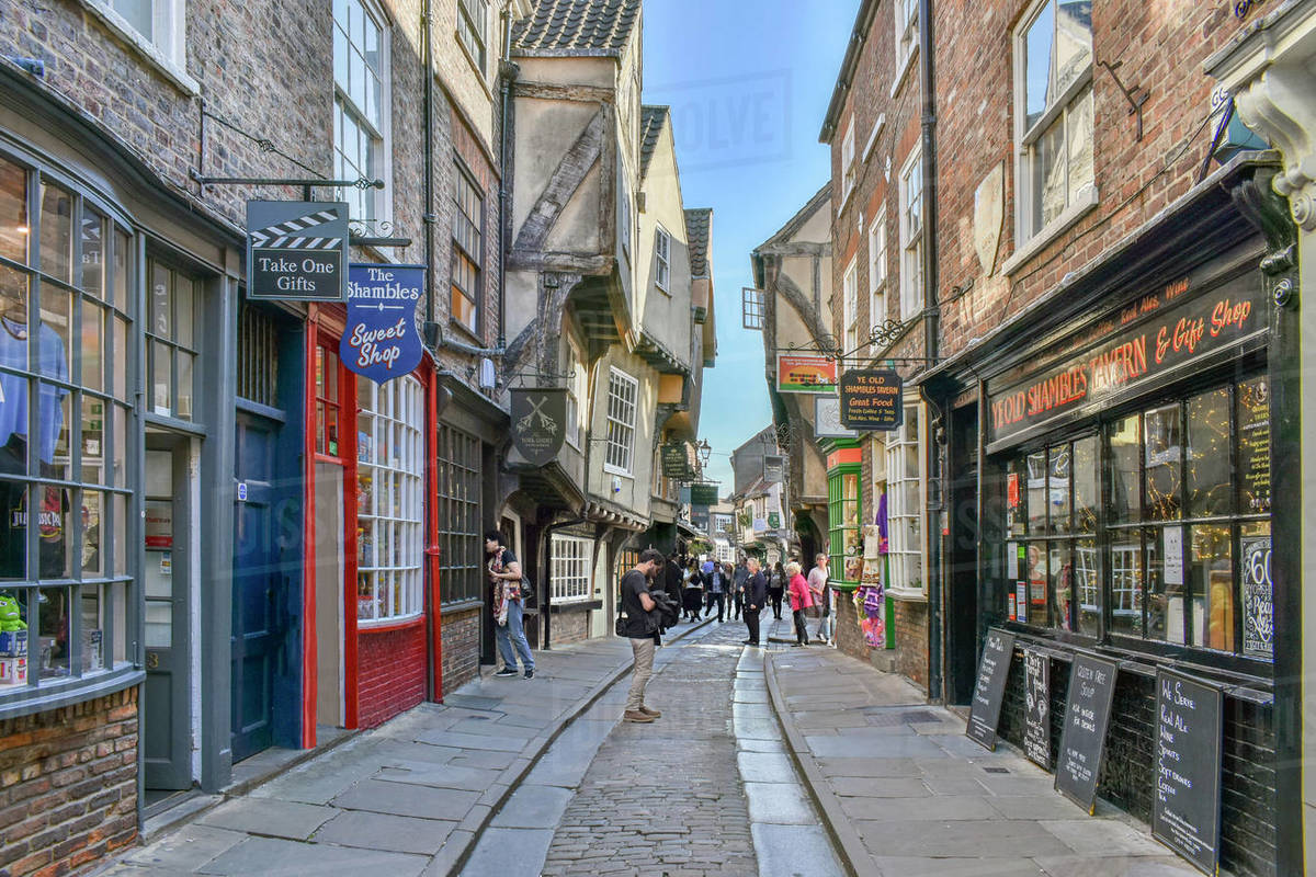 The Shambles, the ancient street of the butchers of York, mentioned in ...