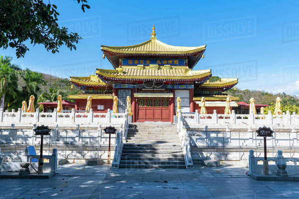 Buddhist temple, Nanshan Temple, Sanya, Hainan, China, Asia - Stock ...