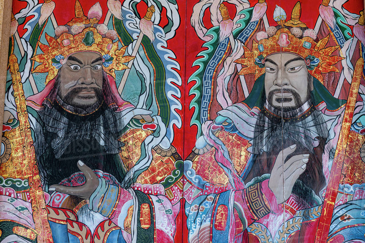 Colourful painted traditional Minnan-style house, Shanhou Folk Culture ...