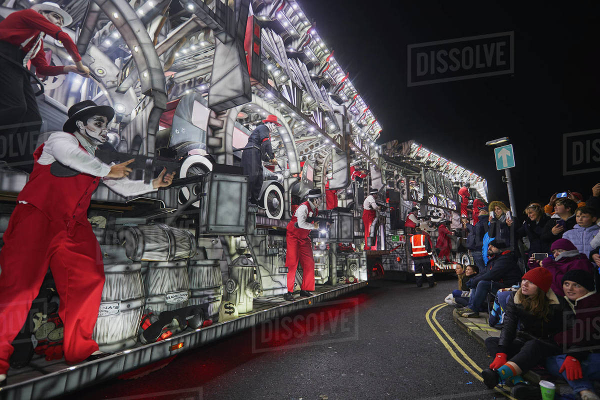 A spectacular float at the amazing Bridgwater Carnival, held in ...