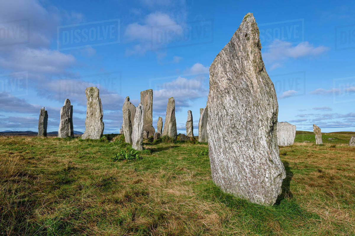 Callanish Stones, standing stones from the Neolithic era, Isle of Lewis ...
