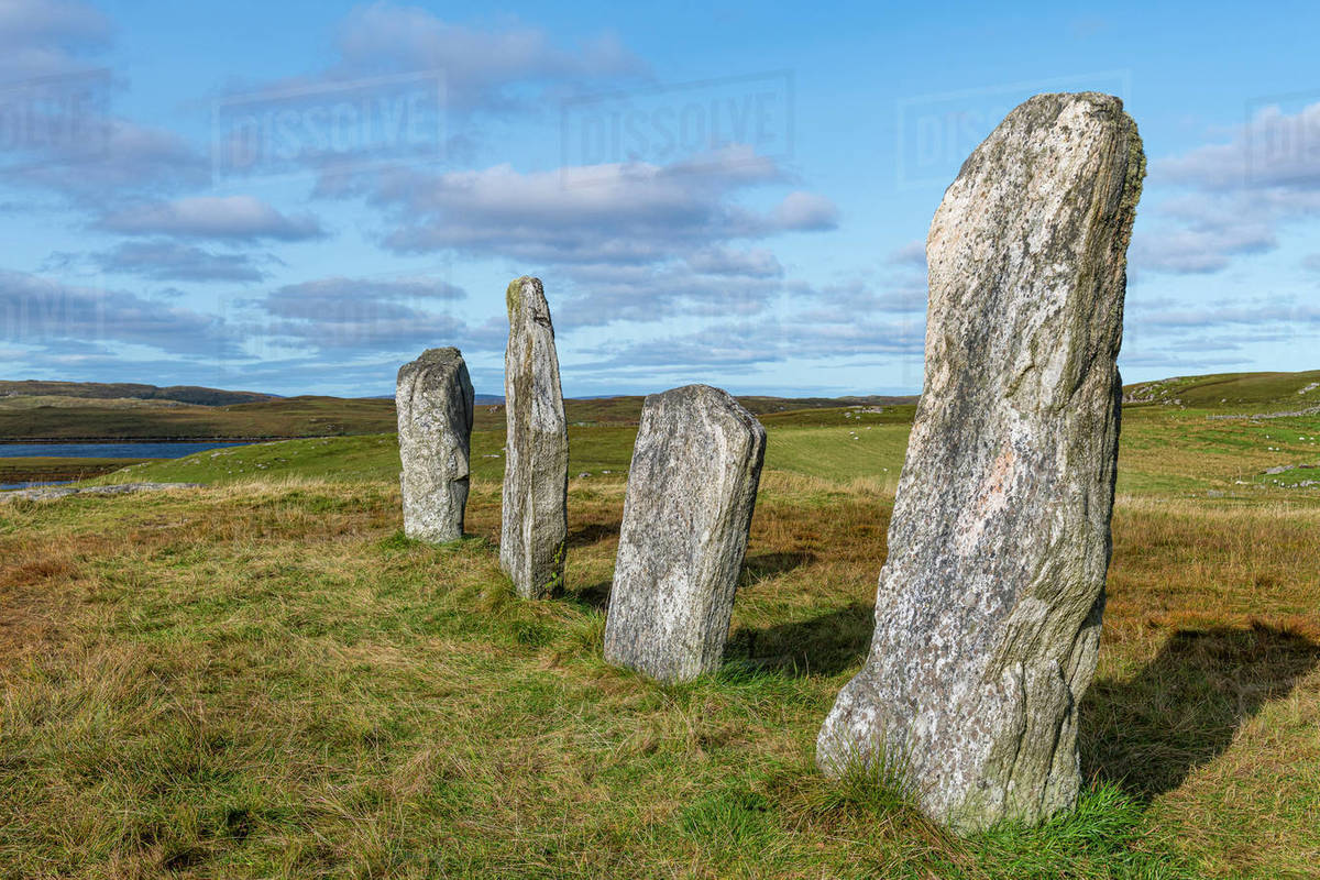 Callanish Stones, standing stones from the Neolithic era, Isle of Lewis ...