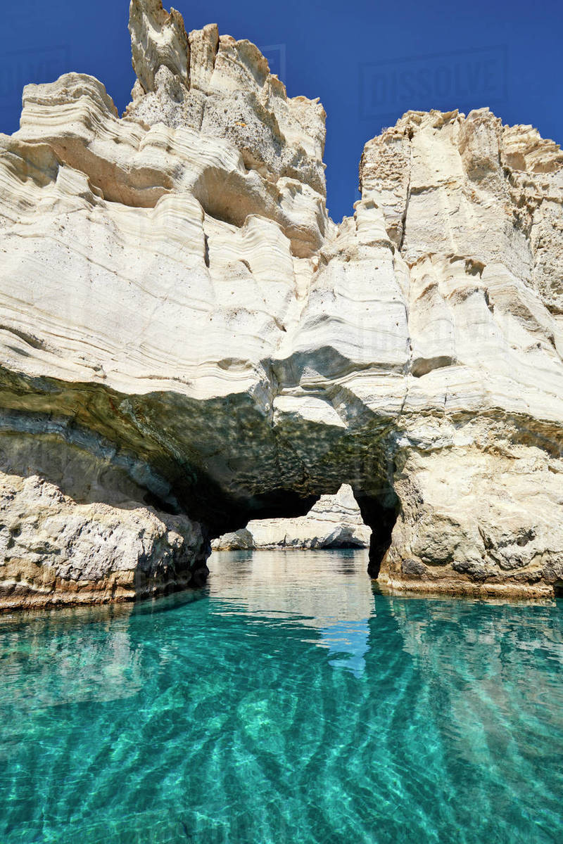 Pristine crystal clear water and stunning rock formations of Kleftiko ...