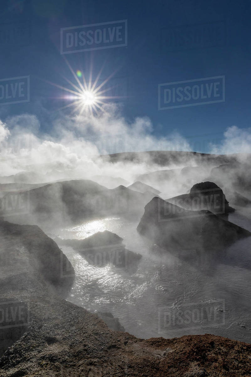 Geysers at Banos Termales in the Eduardo Avaroa Andean Fauna National ...
