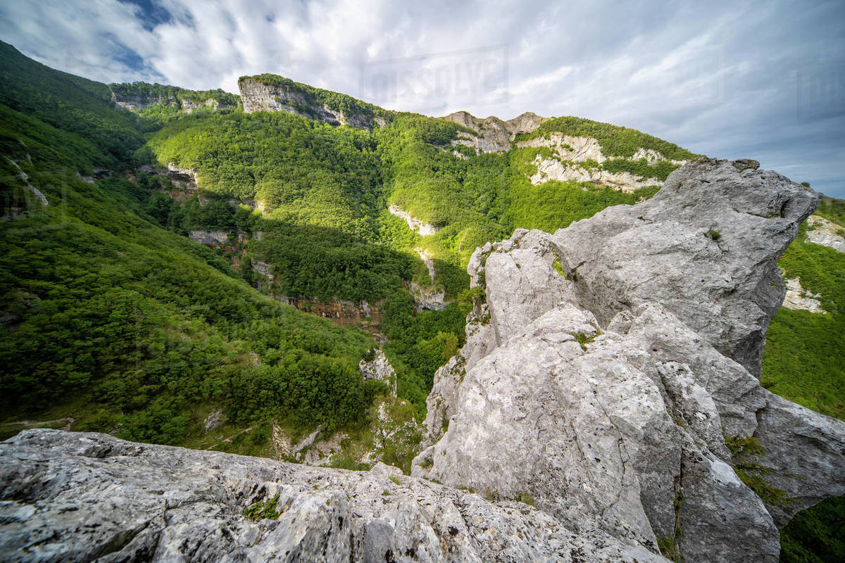 Fontarca cave, Monte Nerone, Apennines, Marche, Italy, Europe - Royalty ...