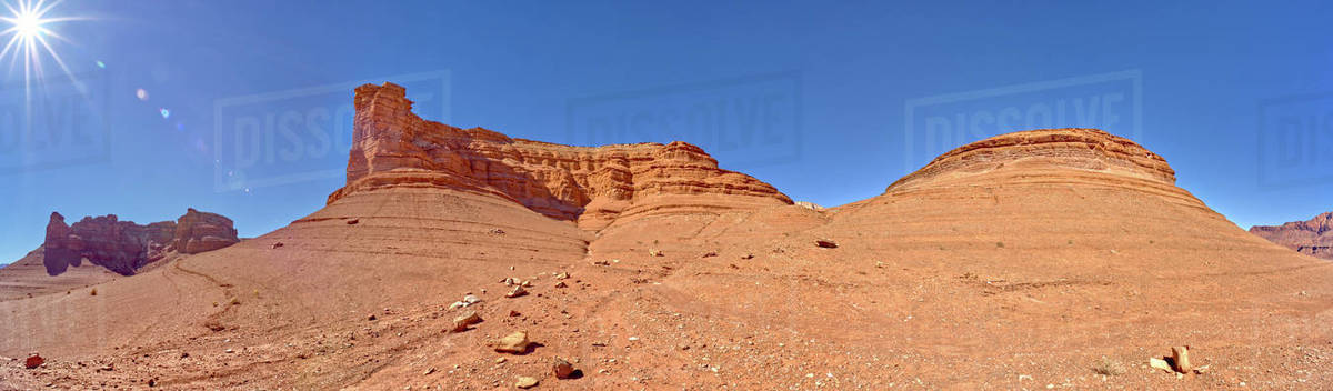 Five Mile Point, Cathedral Rock, and Sunset Rock at Glen Canyon ...